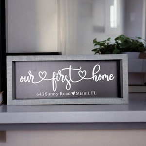 Our First Home Sign, New Home Sign, Realtor Gift, Custom Housewarming ...