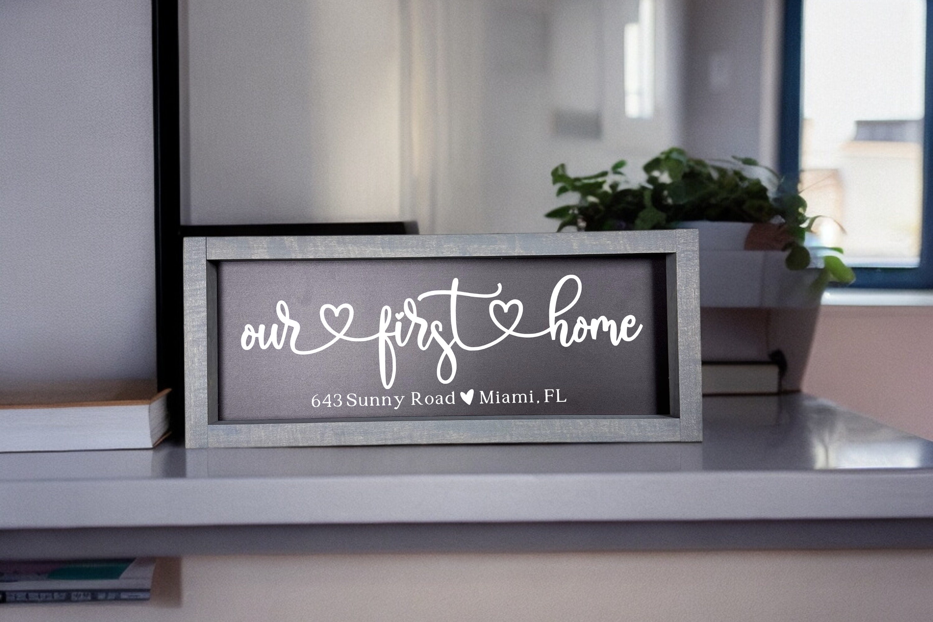 Our First Home Sign, New Home Sign, Realtor Gift, Custom Housewarming ...