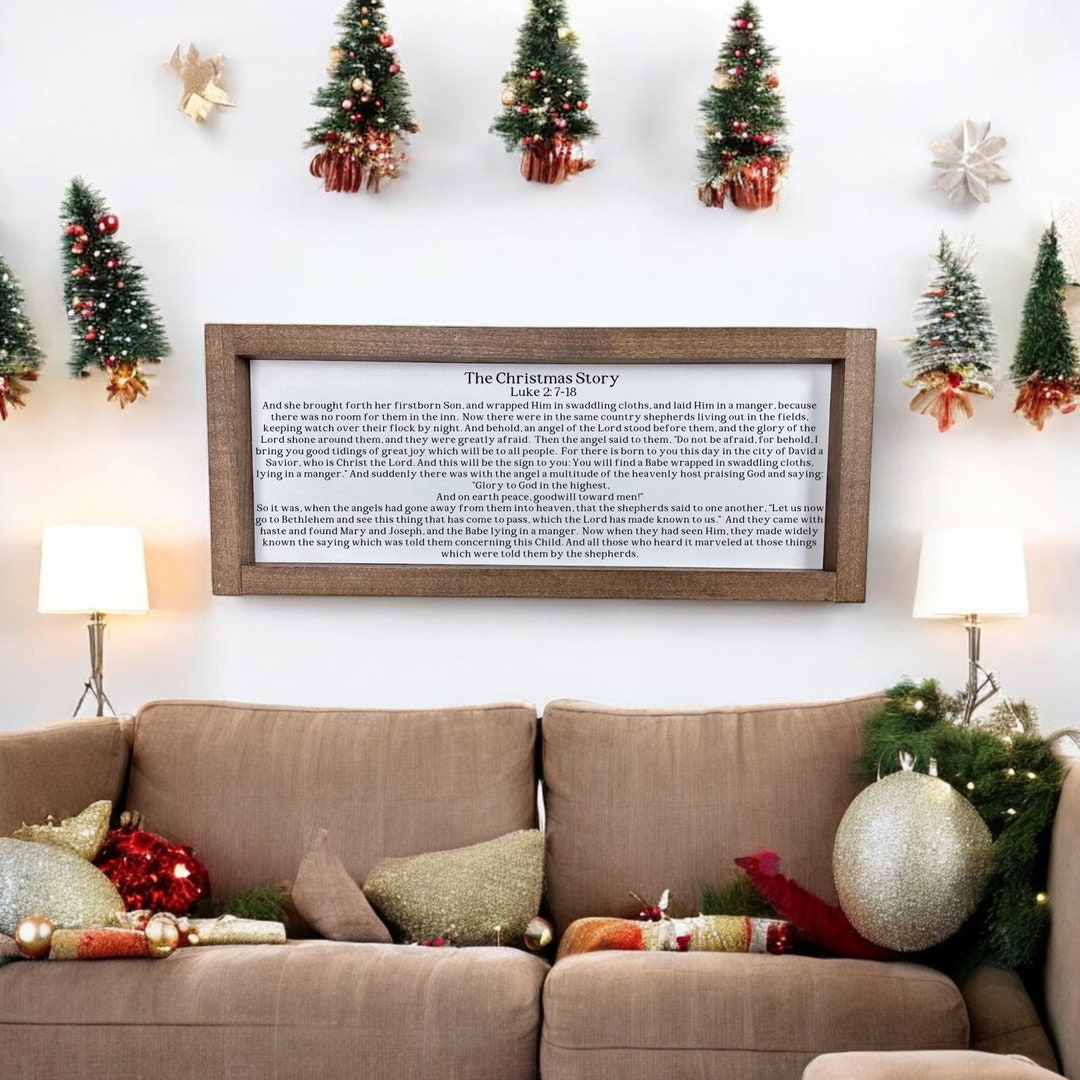 The Christmas Story Sign, Christmas Sign, Christmas Wall Decor ...