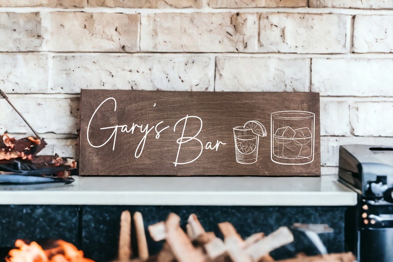 Bar Sign, Wooden Bar Sign, Custom Bar Sign, Bar and Grill Sign, Sign ...