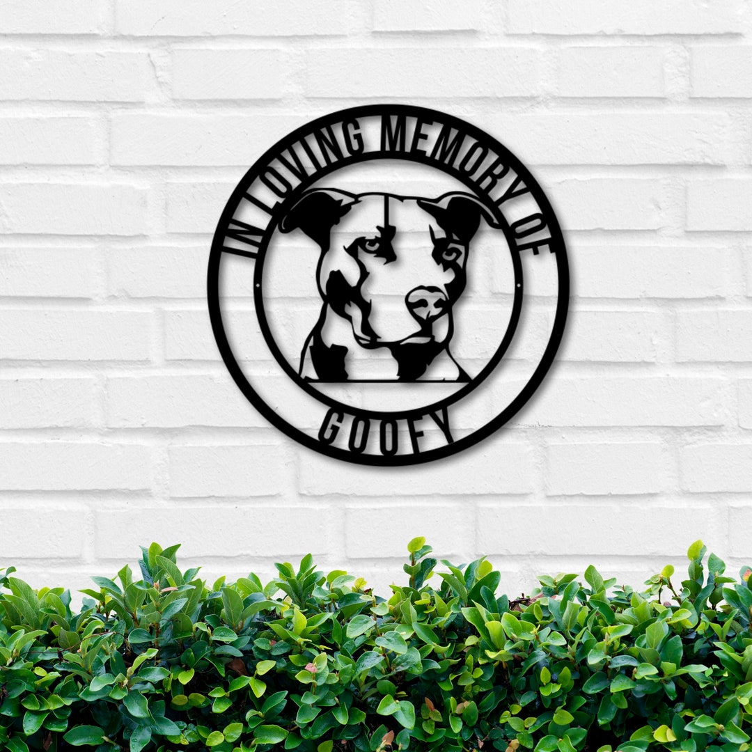 Metal Pit Bull Sign, Pit Bull Sign, Custom Pit Bull Sign, Pit Bull Sign ...