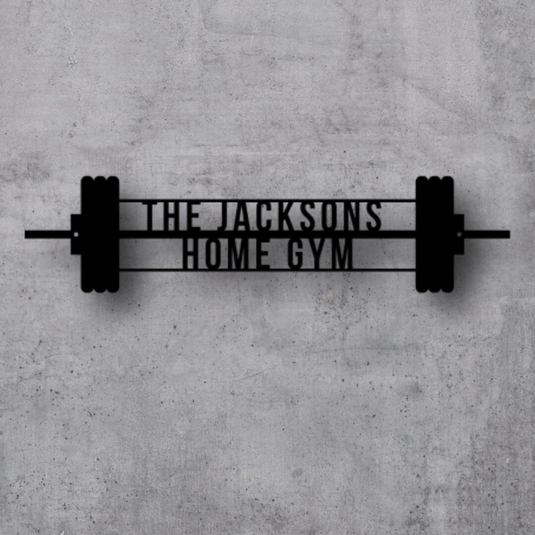 Gym Sign; Personalized Home Gym Sign; Custom Metal Gym Sign; Home Gym ...