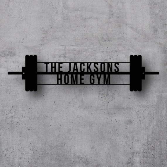 Gym Sign Personalized Home Gym Sign Custom Metal Gym Sign - Etsy