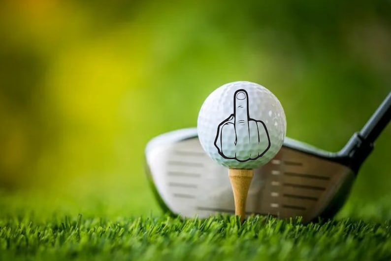 Flipping off Golf Ball, Middle Finger Golf Ball, Funny Golf Ball, Funny ...