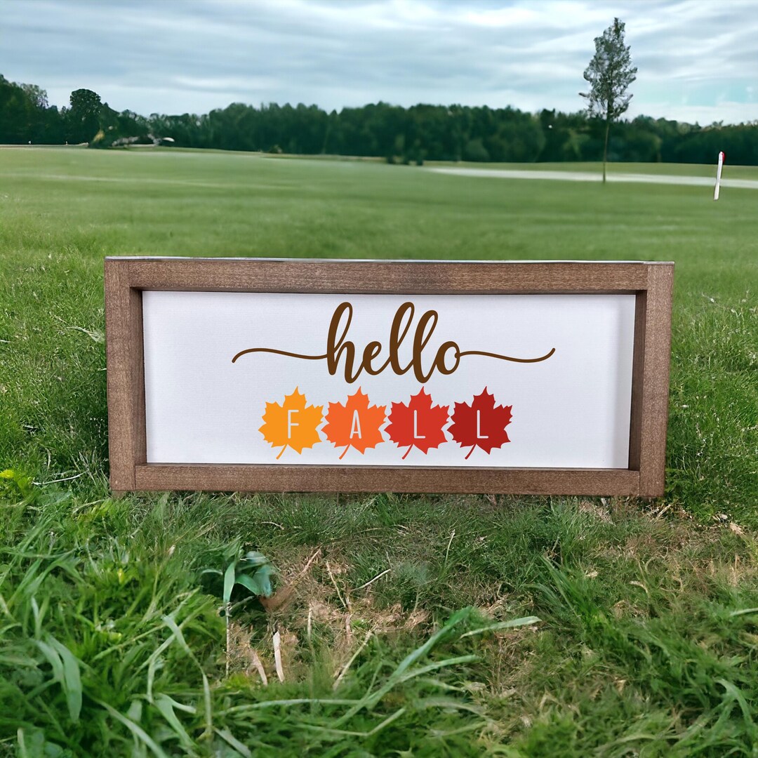 Hello Fall Sign, Fall Season Sign, Fall Home Decor, Fall Decor, Fall ...