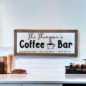 Coffee Bar Sign, Coffee Bar Decor, Coffee Bar Accessories, Coffee Sign ...
