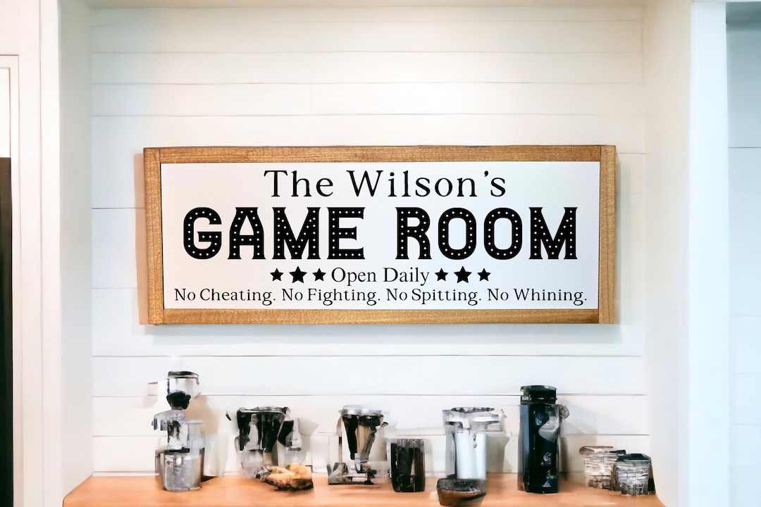 Personalized Game Room Sign, Game Room Sign, Game Roon Decor, Rec Room ...