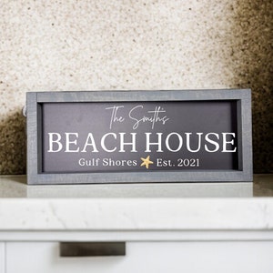 Beach House Sign, Personalized Beach House Sign, Beach House Decor ...