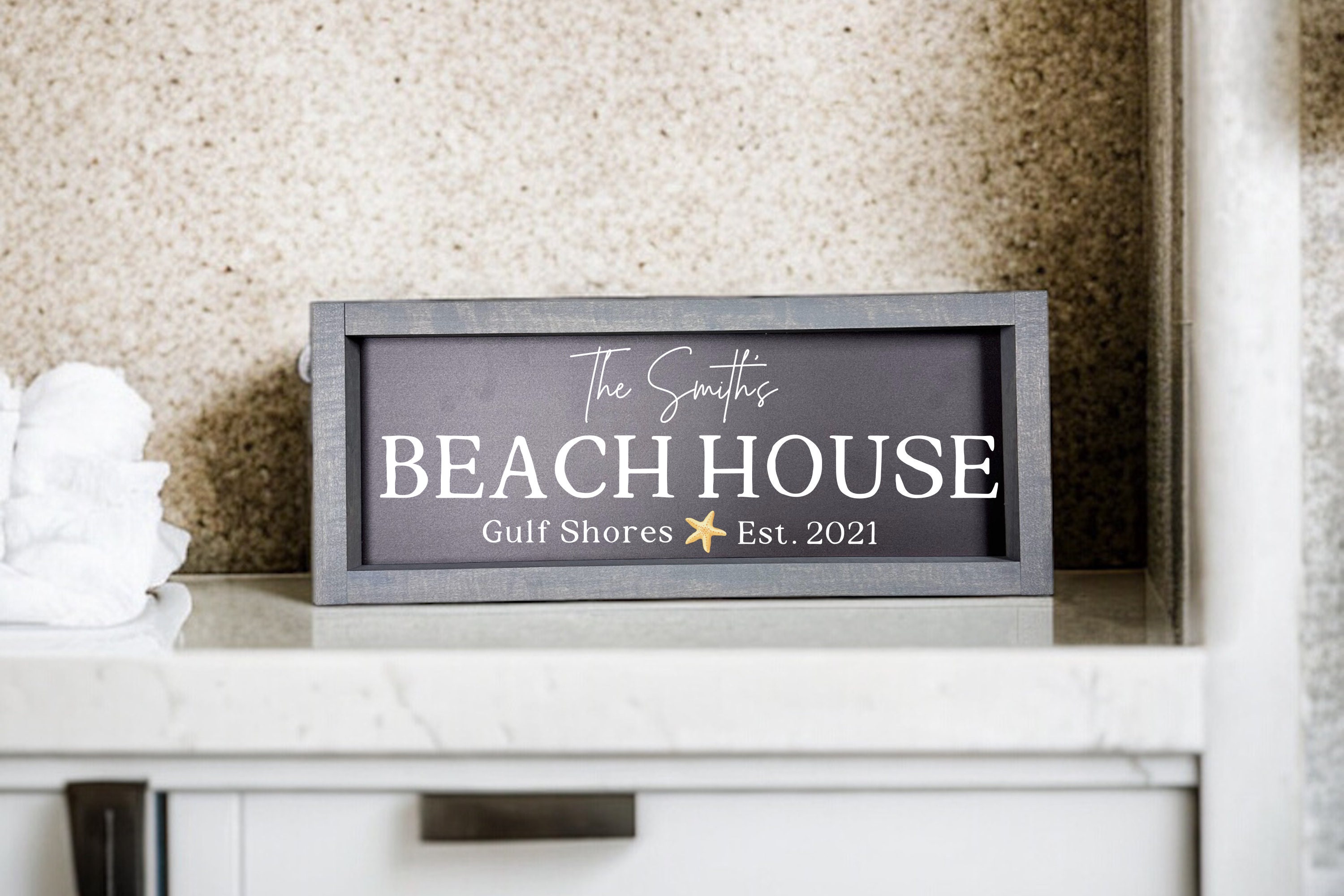 Beach House Sign, Personalized Beach House Sign, Beach House Decor ...