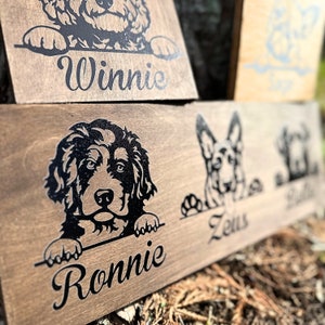Personalized Dog Sign, Personalized Wooden Dog Sign, Dog Photo Sign ...