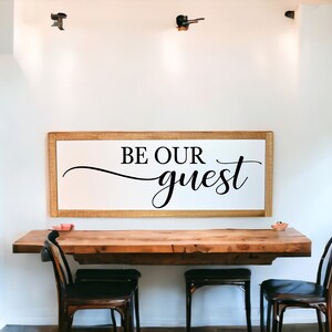 Be Our Guest Sign, Be Our Guest Decor, Framed Be Our Guest Sign, Wooden ...