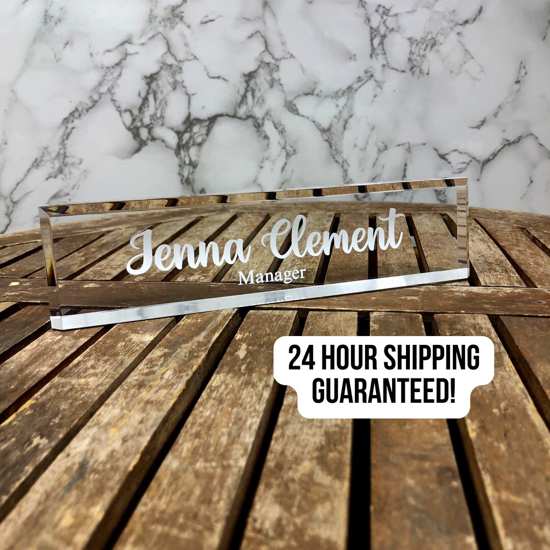 Acrylic Desk Plaque, Name Plate for Desk, Acrylic Name Plate, Desk ...