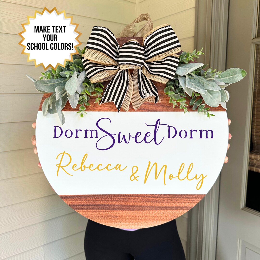 Dorm Room Sign, Dorm Roommate Sign, Dorm Room Door Hanger, Dorm Sign ...