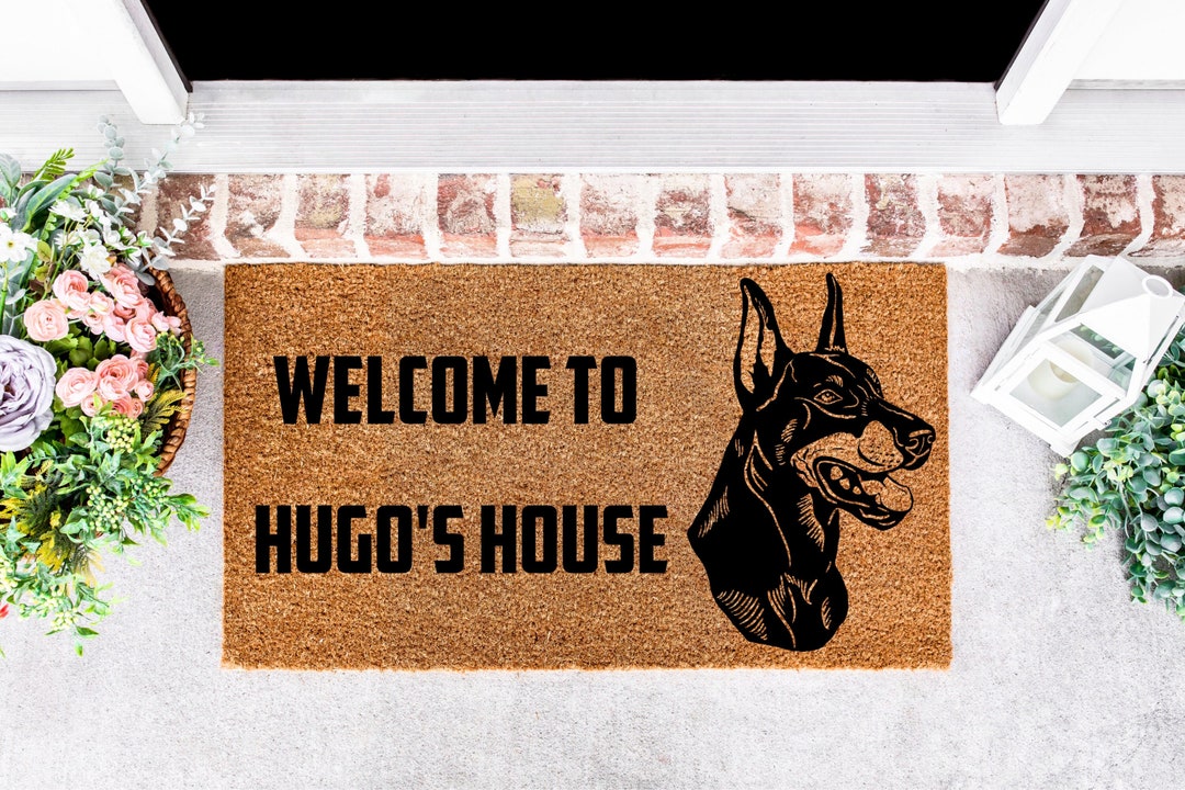 Custom Doberman Retriever Doormat, Doberman Doormat, Dog Doormat ...