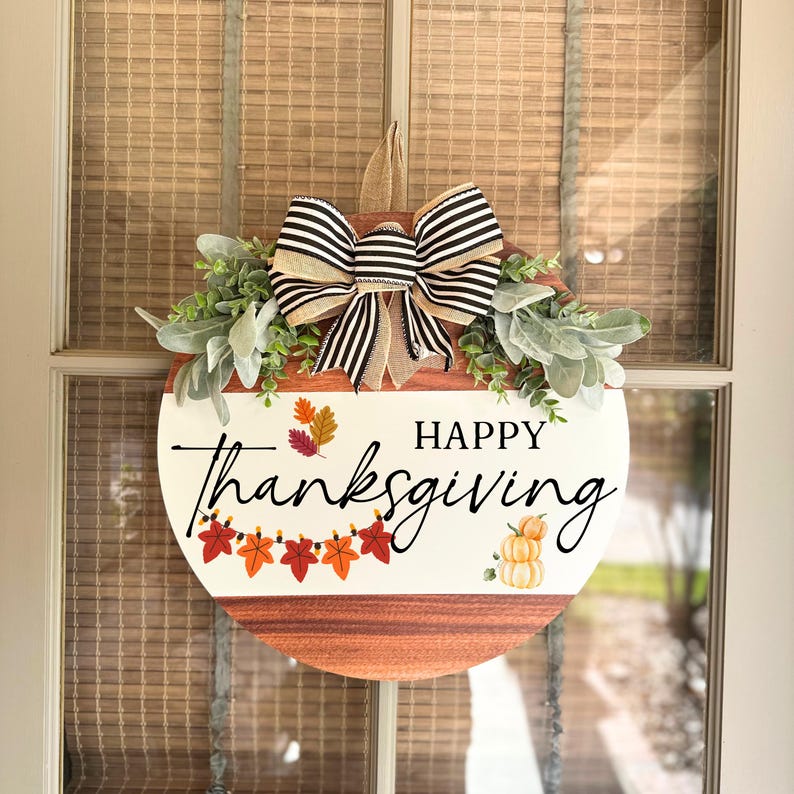 Thanksgiving Front Door Decor, Happy Thanksgiving, Happy Thanksgiving ...