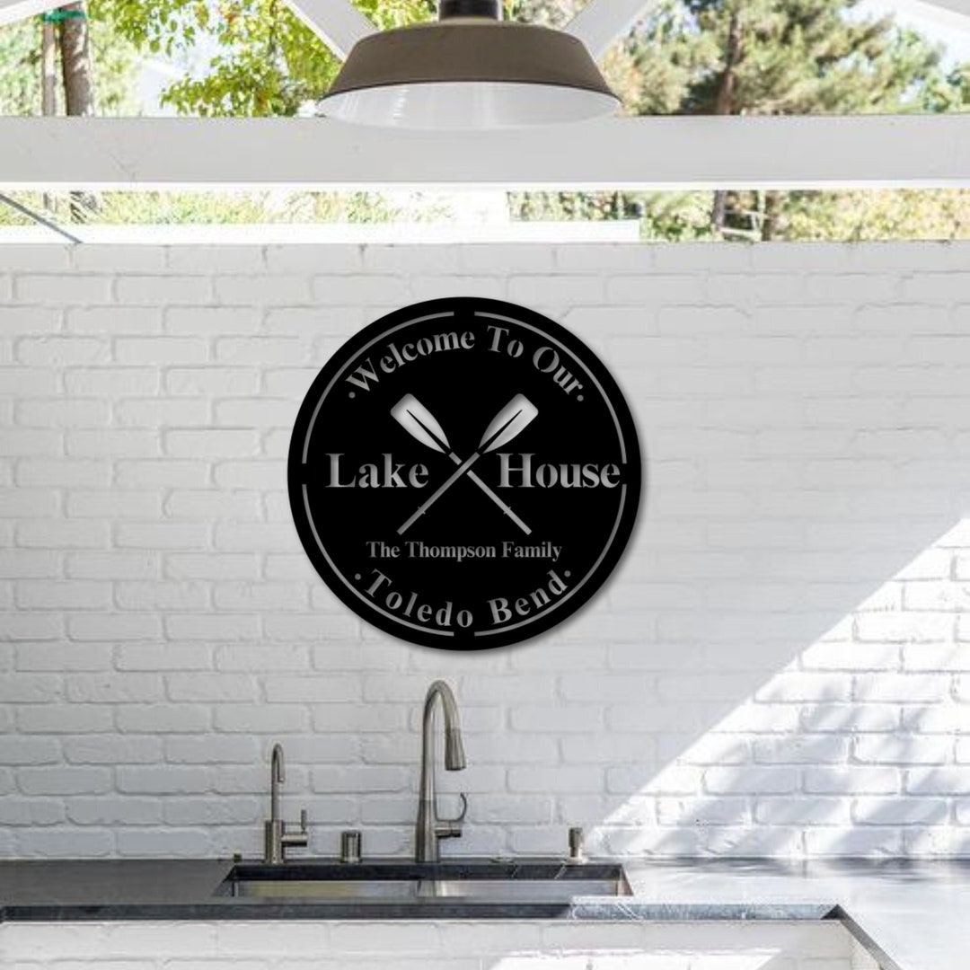 Metal Lake House Sign, Lake Sign, Lakehouse Sign, Beachhouse Sign ...
