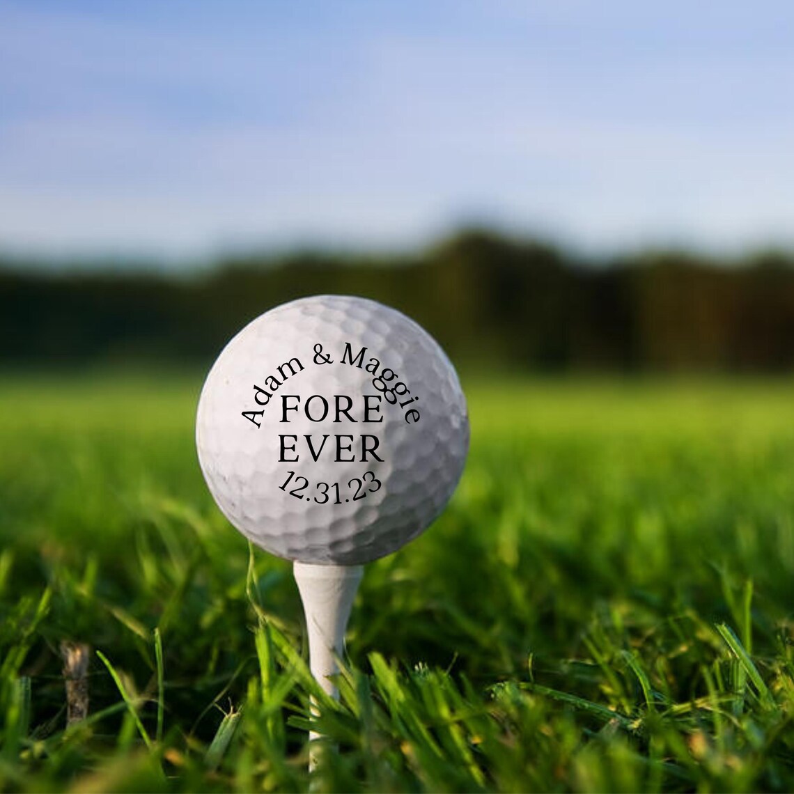 Fore Ever Custom Golf Ball Wedding Favor, Fore-ever, Personalized ...