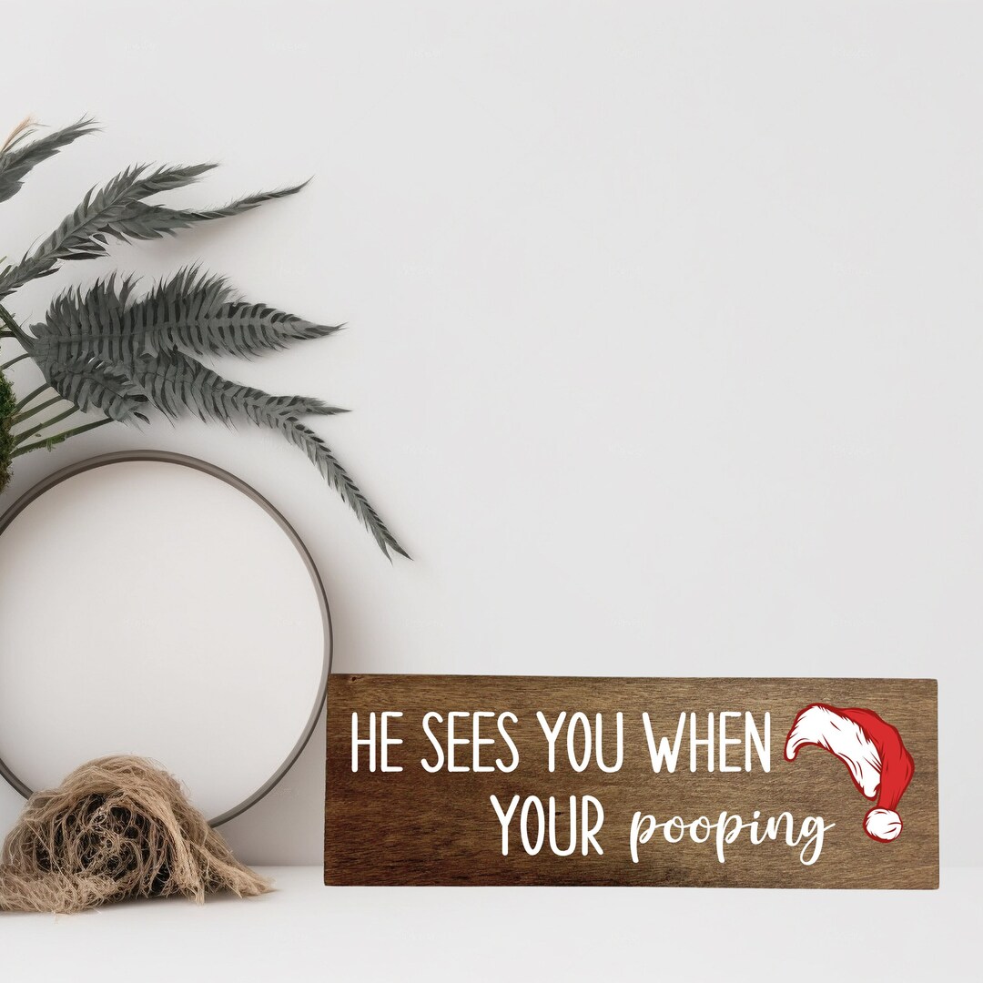 Christmas Decor Bathroom Sign Home Decor Christmas Decor for - Etsy