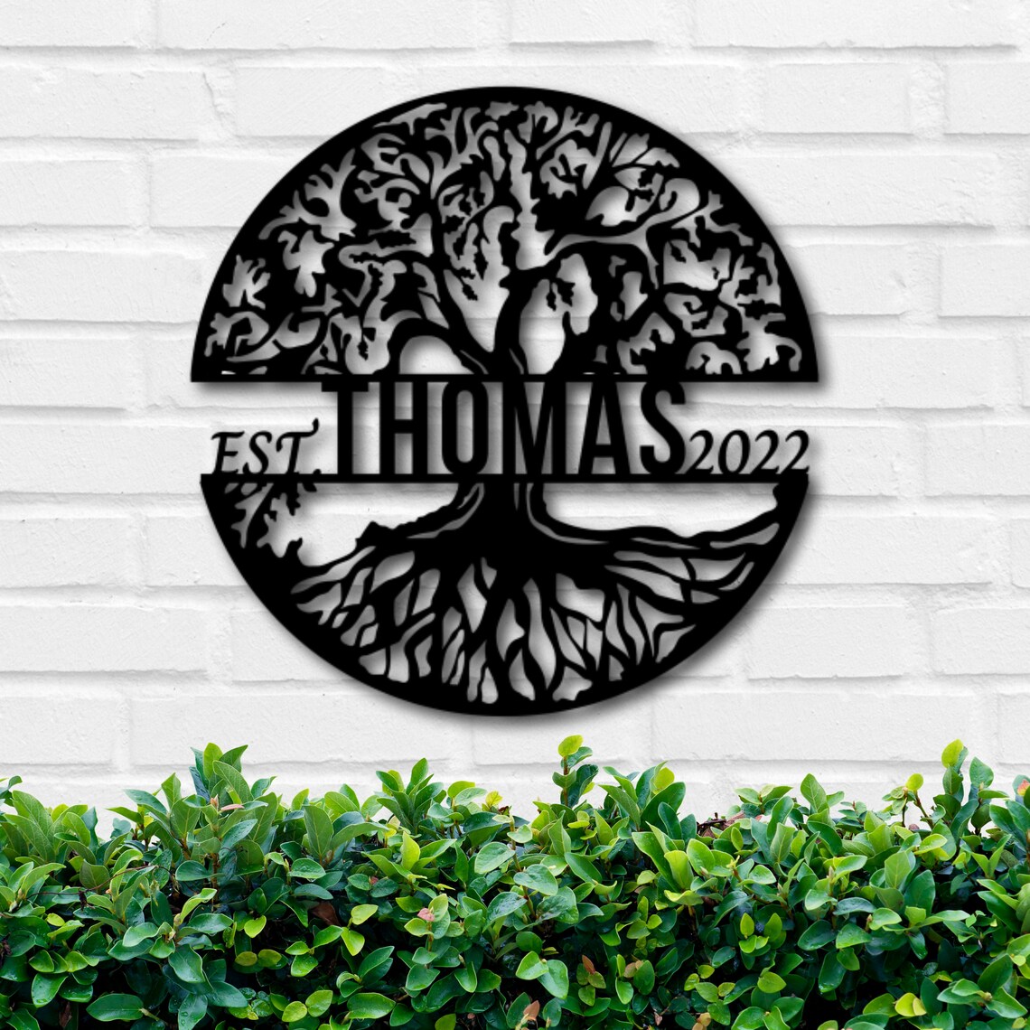 Tree of Life With Personalized Name Metal Sign; Tree of Life Sign ...