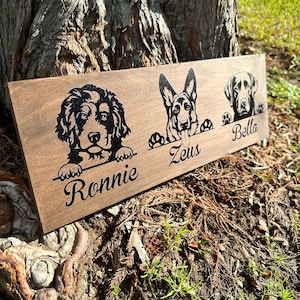 Personalized Dog Sign, Personalized Wooden Dog Sign, Dog Photo Sign ...