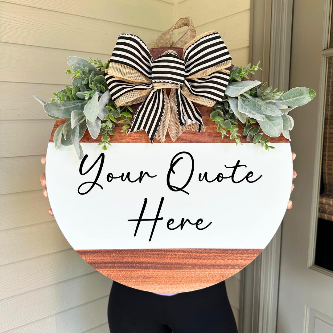 Front Door Decor, Custom Door Hanger, Welcome to Our Home, Custom Front ...