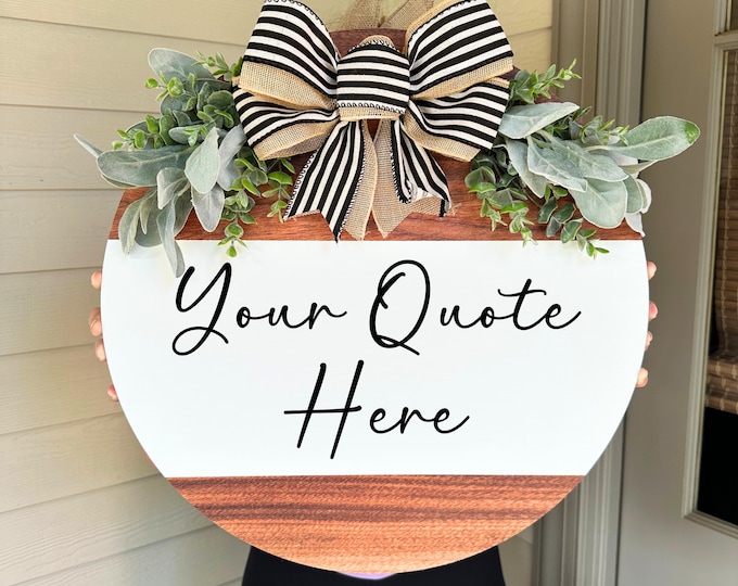 Personalized Family Door Sign, Welcome Door Name Sign | Hanger, Front ...