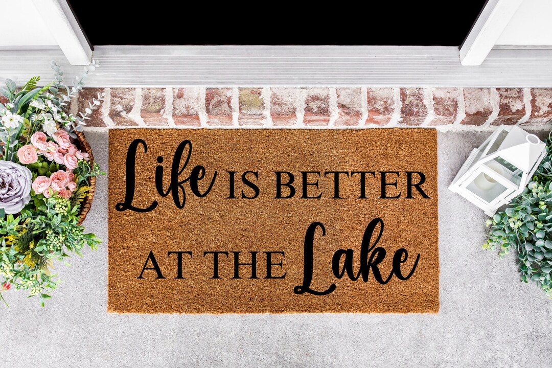 Life is Better at the Lake Doormat, Lake House Doormat, Lake House ...