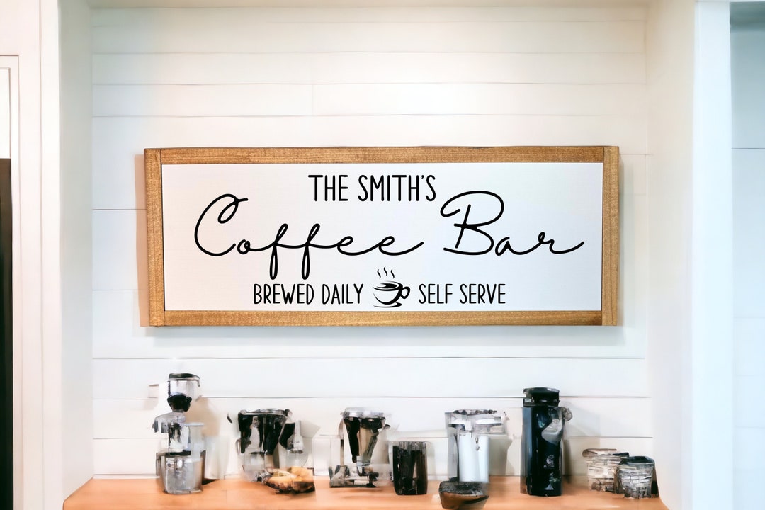 Coffee Bar Sign, Coffee Bar Decor, Coffee Bar Accessories, Coffee Sign ...