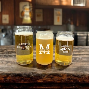 Personalized Beer Cups for Wedding Party, Bachelor Party Gifts, Frosted ...
