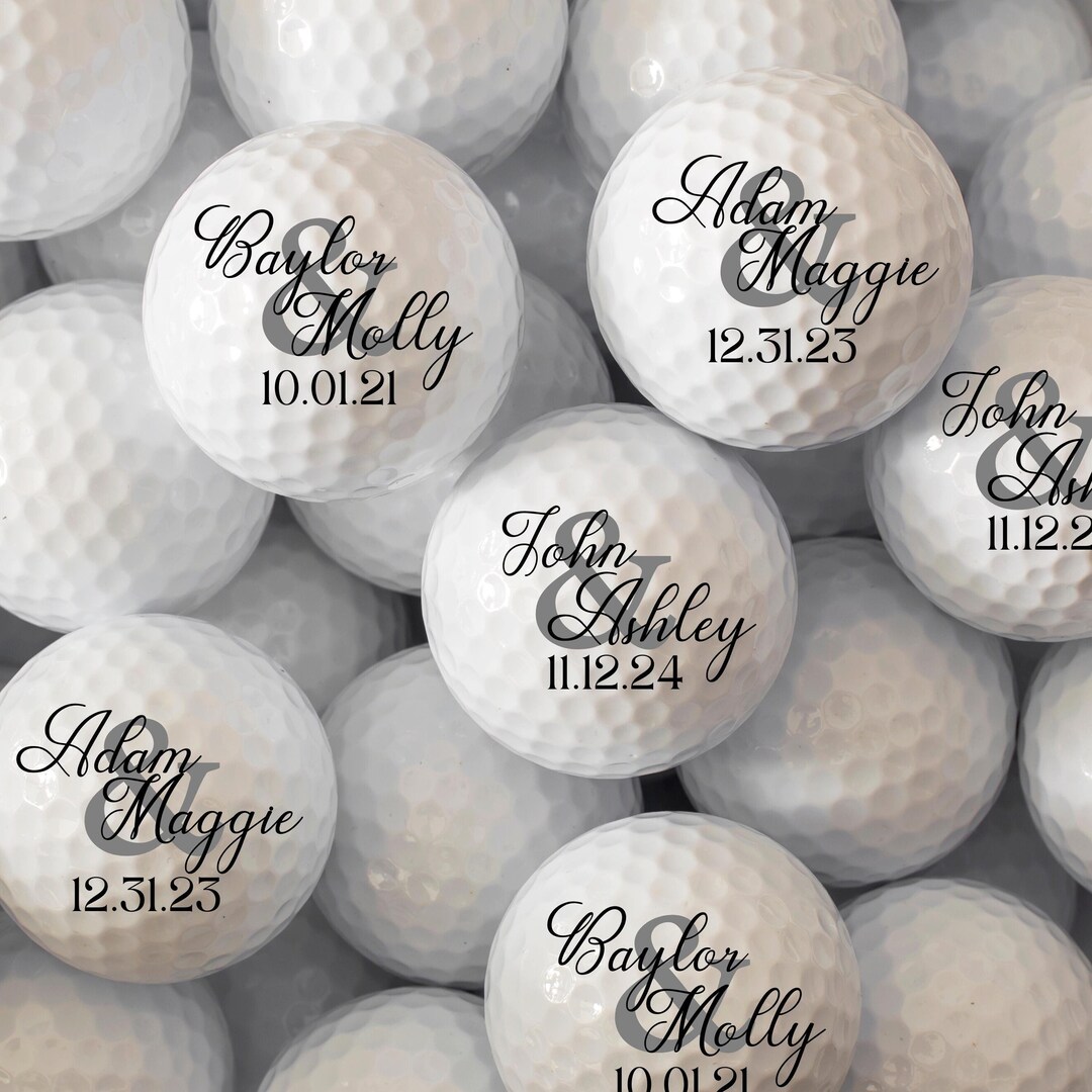 Personalized Wedding Golf Ball Favors, Bride and Groom Golf Balls ...