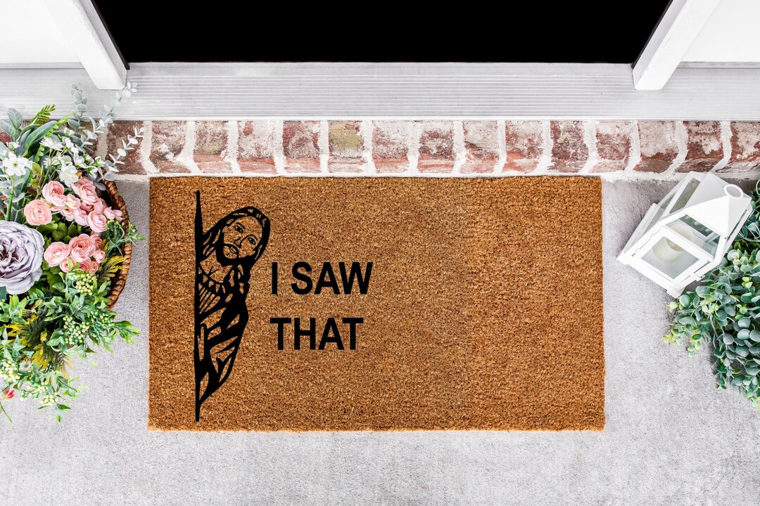 Ich sah, dass Jesus Fußmatte, Jesus Meme Fußmatte, lustige Jesus ...