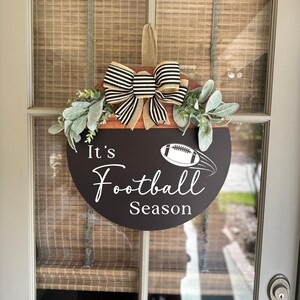 Football Door Hanger, Fall Front Door Decor,football Season Sign, Fall ...
