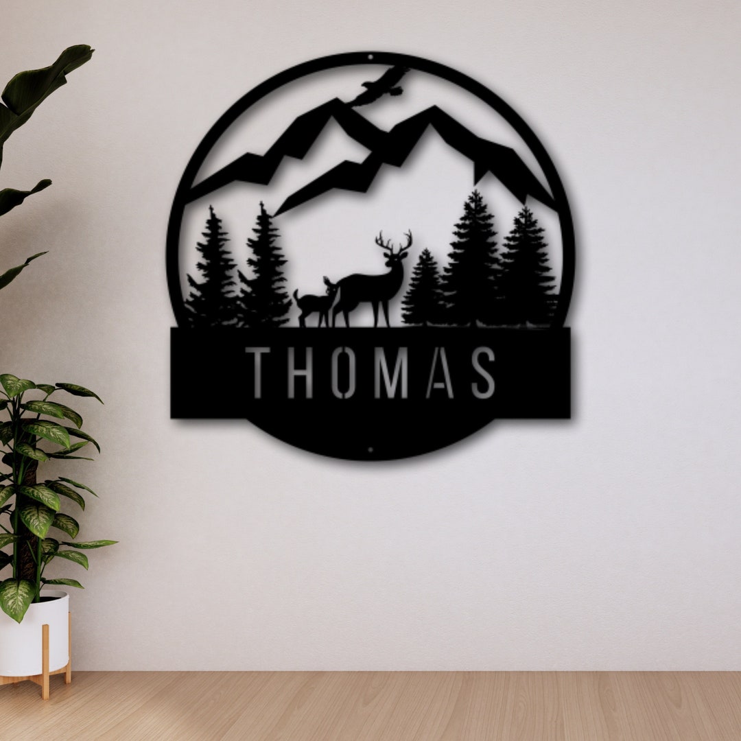 Custom Metal Hunting Sign; Personalized Deer Sign; Hunting Camp Sign ...