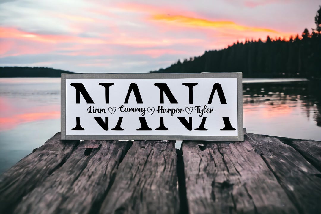 Custom Nana Sign, Personalized Grandma Gift, Gift for Grandma, Grandma ...