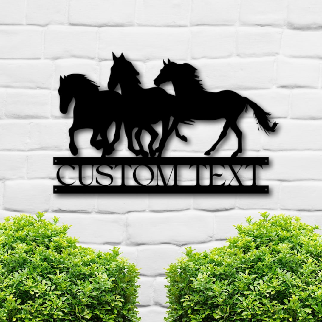 Metal Horse Sign; Metal Farm Sign; Horse Sign; Sign for Stable; Metal ...