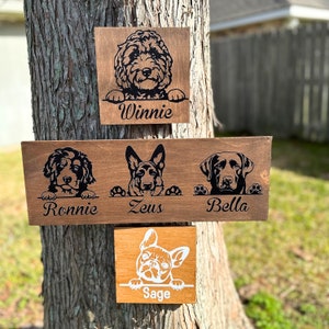 Personalized Dog Sign, Personalized Wooden Dog Sign, Dog Photo Sign ...