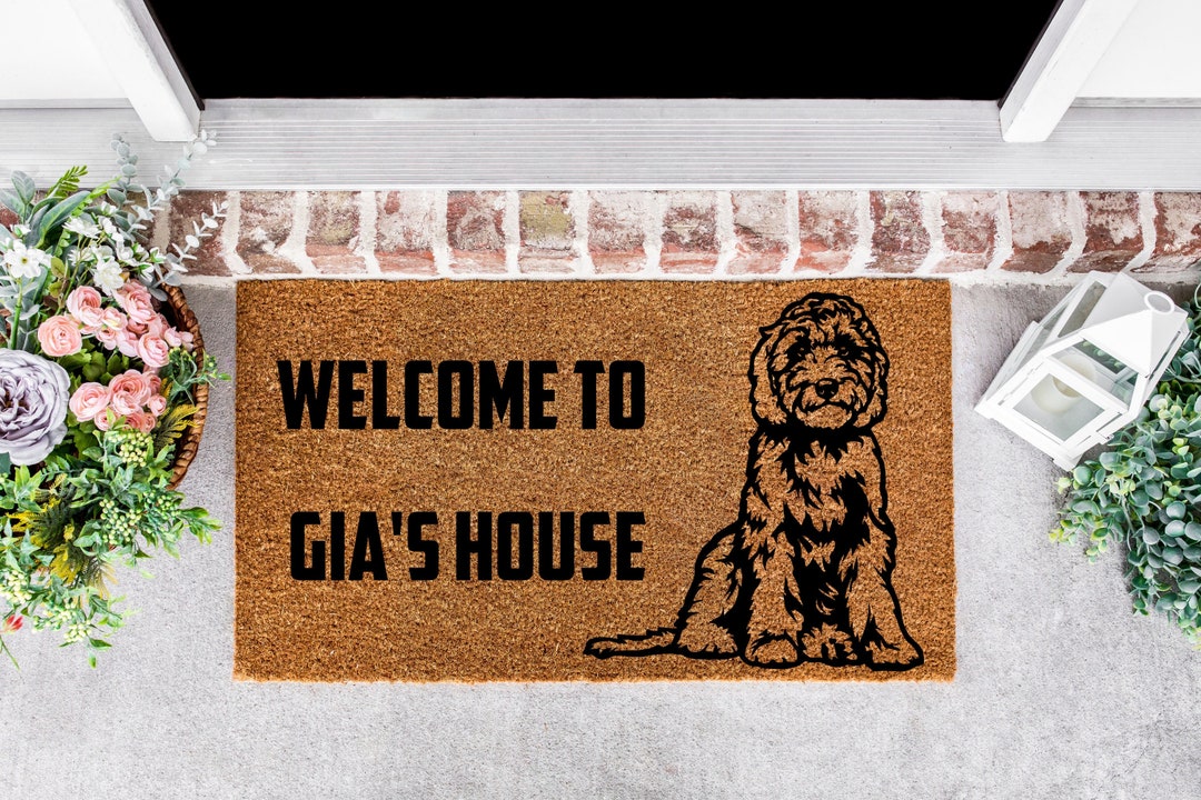 Golden Doodle Doormat, Goldendoodle Come on in Dood Doormat ...