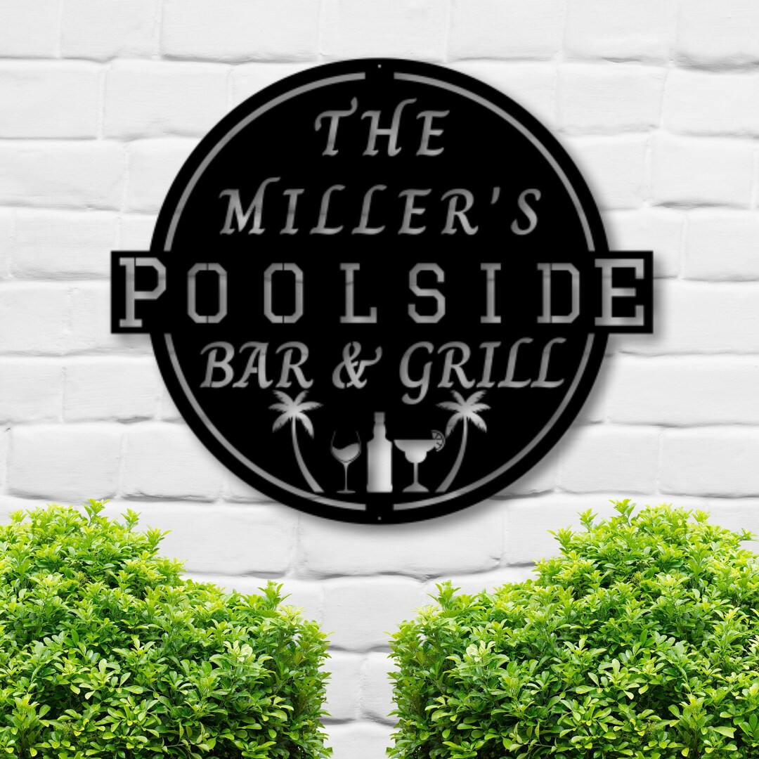 Personalized Metal BBQ Sign Metal Barbecue Sign Metal Bar and Grill ...