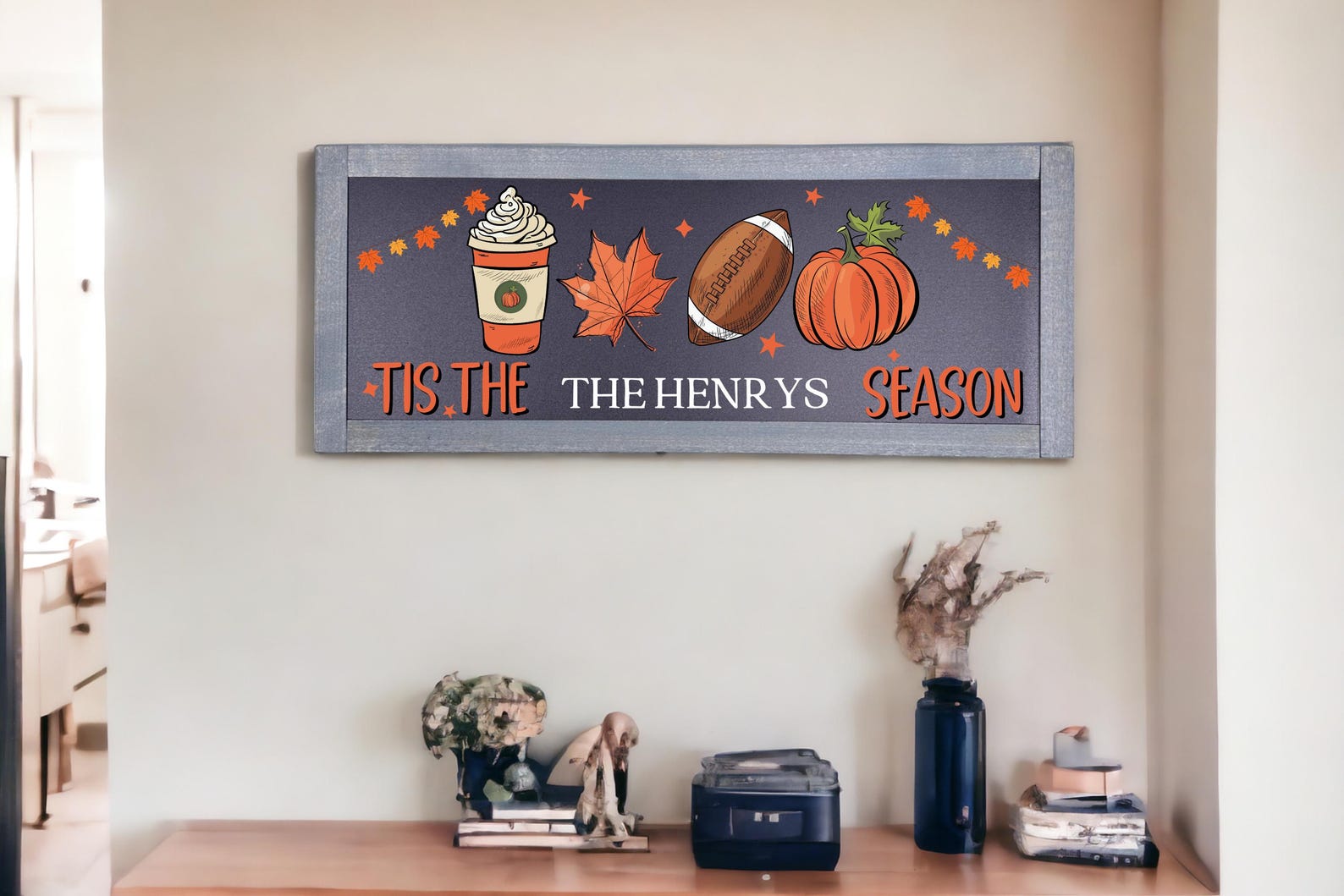 Tis the Season Sign, Custom Fall Sign, Fall Season Sign, Pumpkin Sign ...