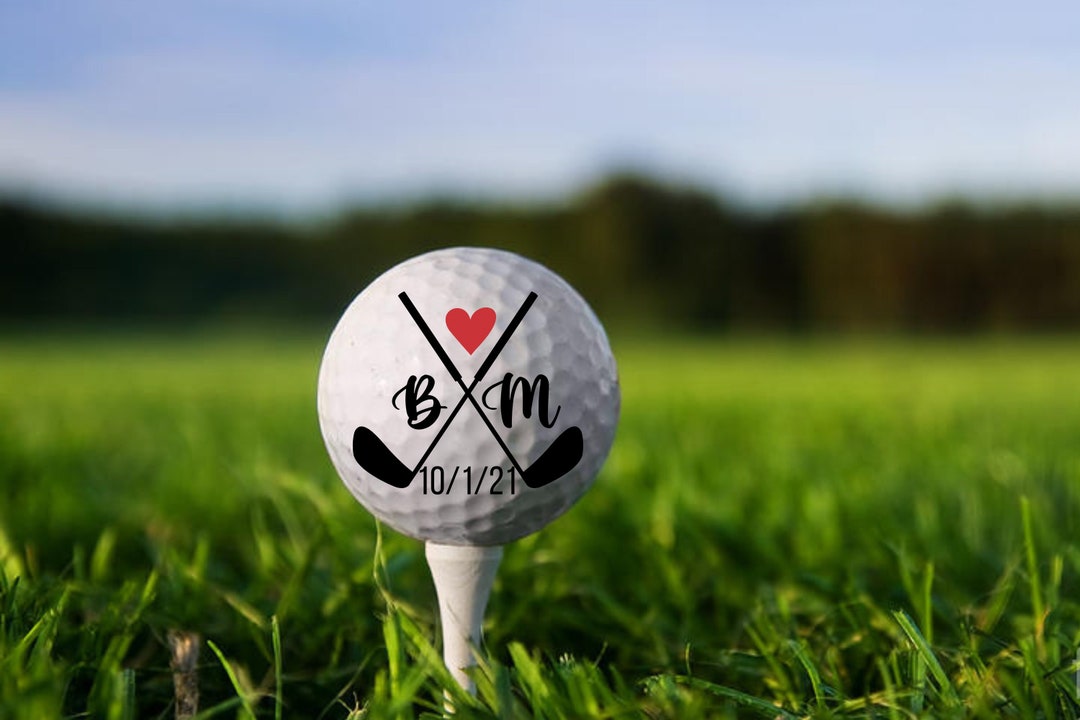 Bride and Groom Golf Balls, Couple Golf Balls, Wedding Announcement ...