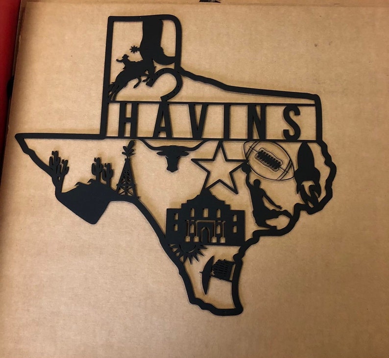Texas Metal Sign: Custom Texas Sign; Texas Family Name Sign; Texas ...