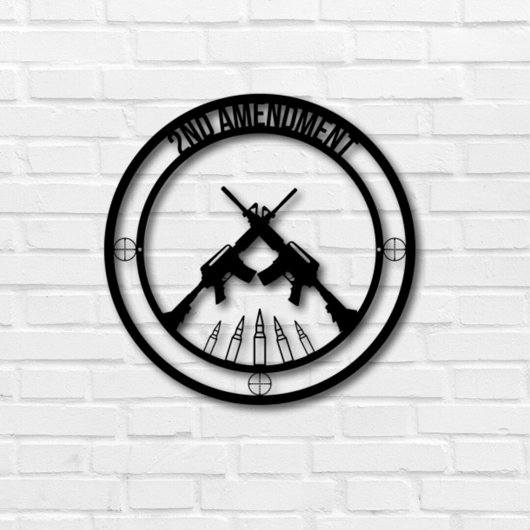 2nd Amendment Sign; Man Cave Metal Wall Decor; Gun Art, Fathers Day ...