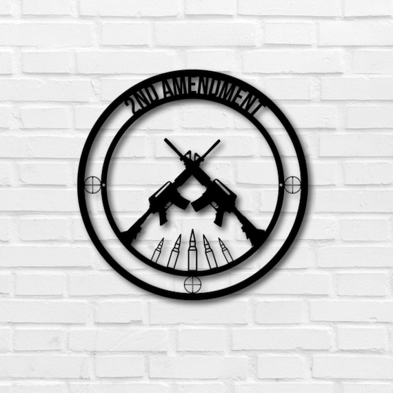 2nd Amendment Sign Man Cave Metal Wall Decor Gun Art | Etsy