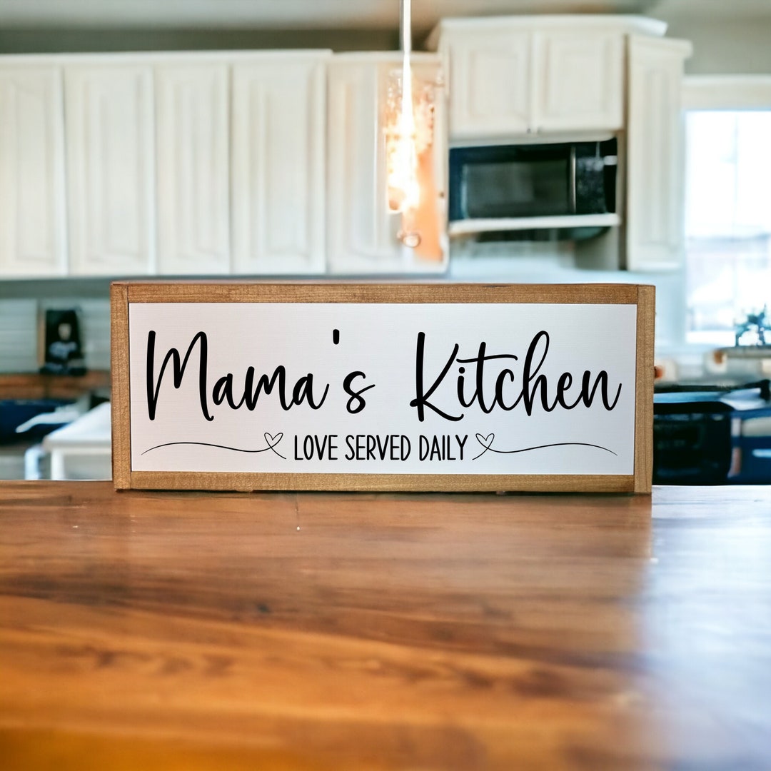 Personalized Kitchen Sign, Kitchen Sign, Custom Kitchen Sign, Kitchen ...