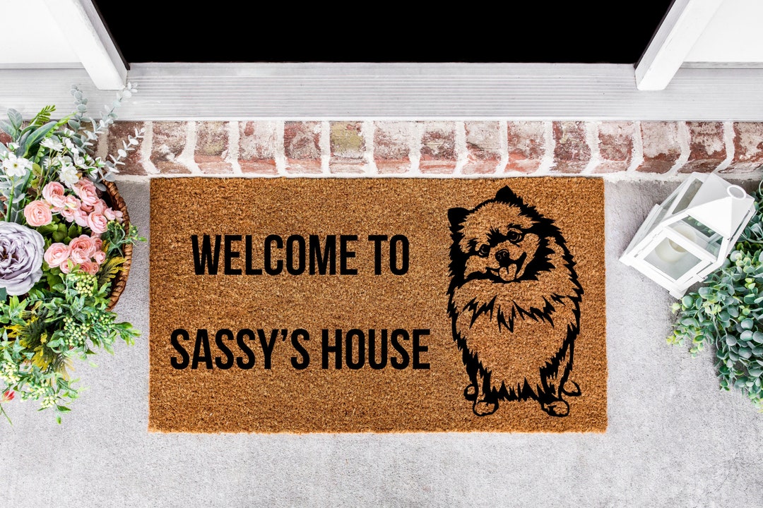 Pomeranian Doormat, Pomeranian Decor, Dog Doormat, Pomeranian Kennel ...