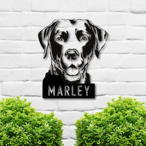 Metal Labrador Retriever Sign, Labrador Retriever Sign, Metal Dog Sign ...