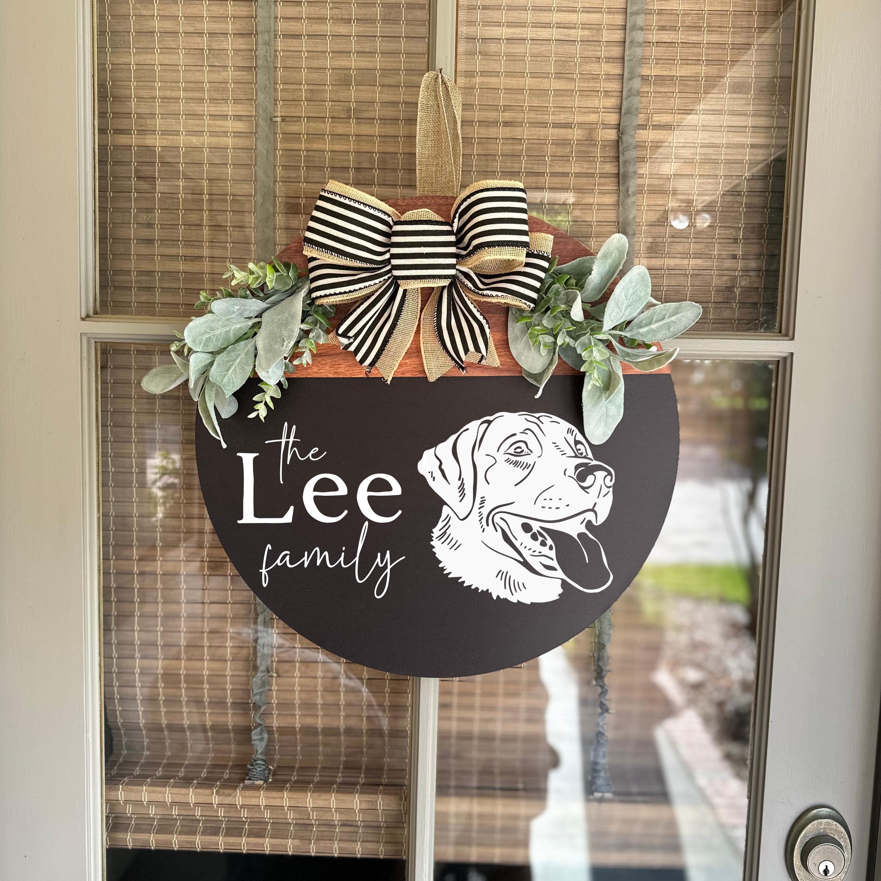 Custom Dog Door Hanger, Custom Dog Sign, Personalized Door Hanger With ...