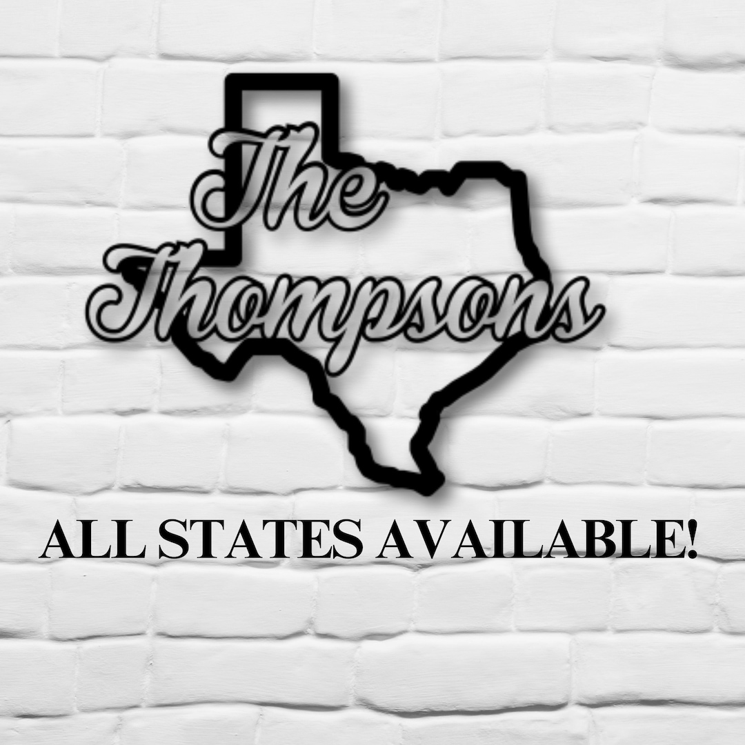 Custom Metal State Sign, State Sign, Metal State Sign, Custom State ...