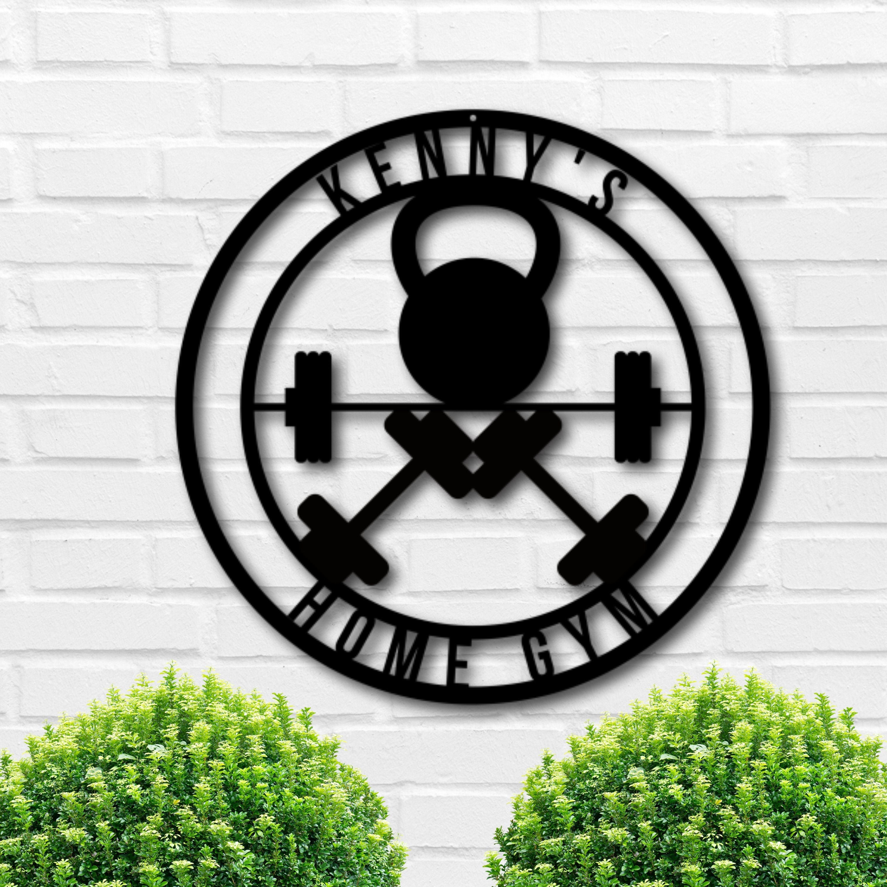 Gym Sign Personalized Home Gym Sign Custom Metal Gym Sign - Etsy