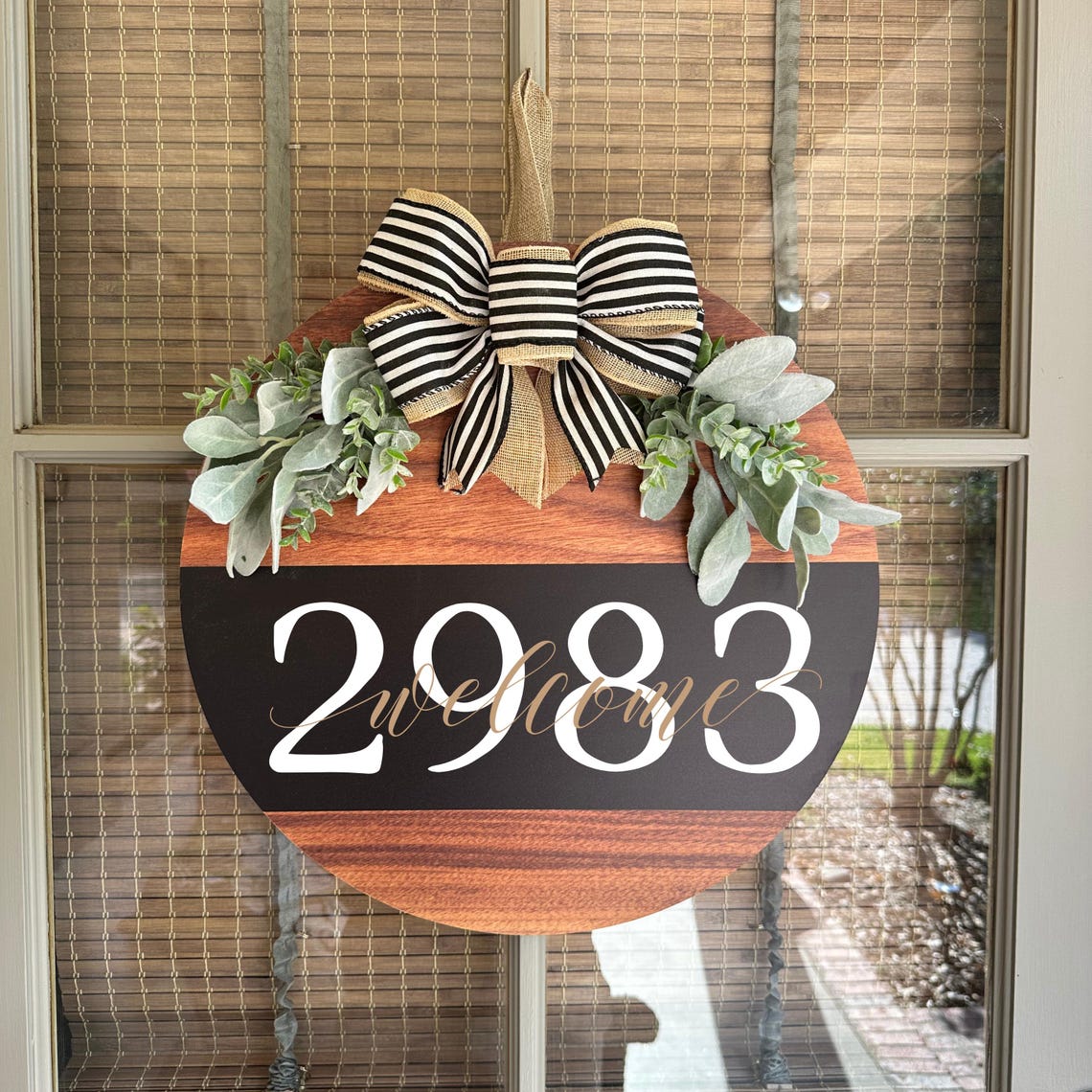 Front Door Decor, Front Door Hanger, Address Door Hanger, Personalized ...